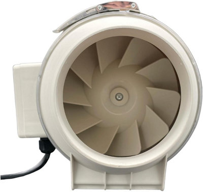 AirTech-UK Mixed Flow Inline Bathroom Extractor Fan 100mm / Dia 4 ...