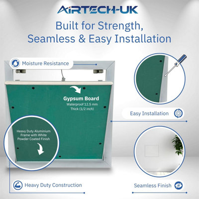 AirTech-UK Plasterboard Aluminium Access Panel Inspection Hatch Walls ...
