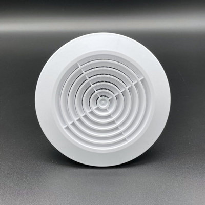 AirTech-UK White Internal Ventilation Round Grille 100mm / Dia 4 ...