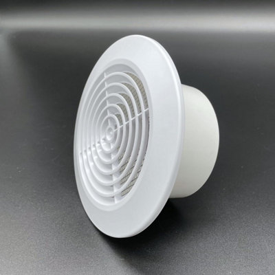 AirTech-UK White Internal Ventilation Round Grille 100mm / Dia 4 ...