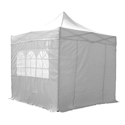 Airwave Four Seasons Essential 2.5x2.5 Pop Up Gazebo with Sides White | DIY at B&Q