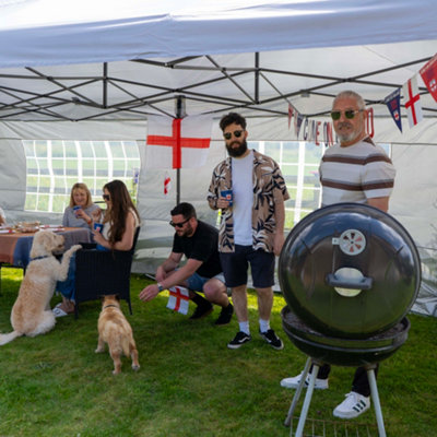 Airwave Four Seasons Essential 2.5x2.5 Pop Up Gazebo with Sides White