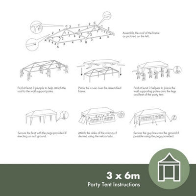 Airwave Party Tent, 6x3 Gazebo Green