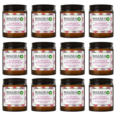 Airwick Wax Candle Island Rose & African Geranium Pack of 12 | DIY at B&Q