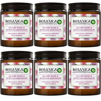 Airwick Wax Candle Island Rose & African Geranium Pack of 6 | DIY at B&Q