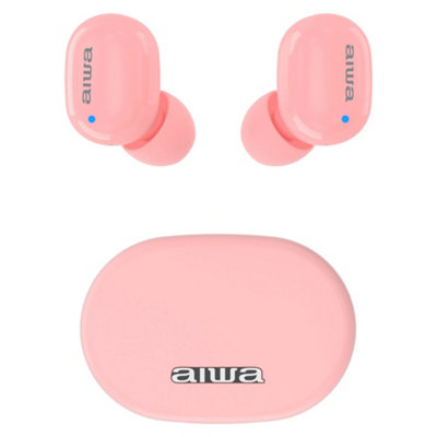 Aiwa EBTW-150 Pink Dot Pods Wireless Headphones