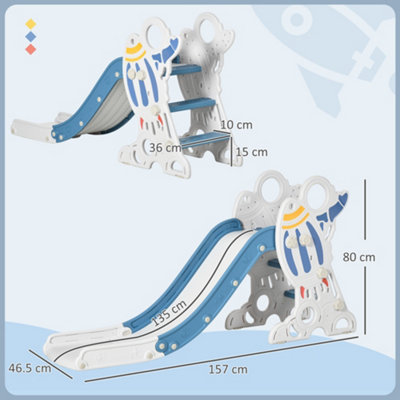 AIYAPLAY Baby Slide Freestanding Slide for Kids 1.5-3 Years Space Theme ...