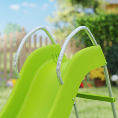 AIYAPLAY Freestanding Slide for Kids with Climbing Ladder, Green