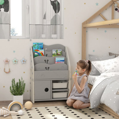 AIYAPLAY Kids Storage Units with 2 Storage Boxes, 67 x 29 x 98cm, Light ...