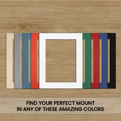 AK Frames 12x8 Poppy Red Picture Mounts to Fit 10x6 Aperture Size ...