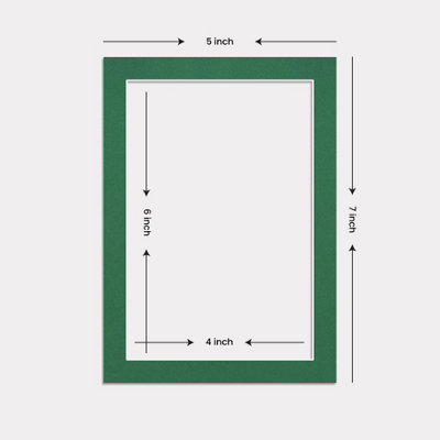 AK Frames 7x5 Emerald Picture Mounts to Fit 6x4 Photo Frames