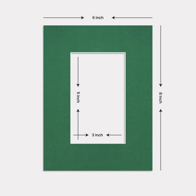 AK Frames 8x6 Emerald Picture Mounts to Fit 5x3 Aperture Size - Mount ...
