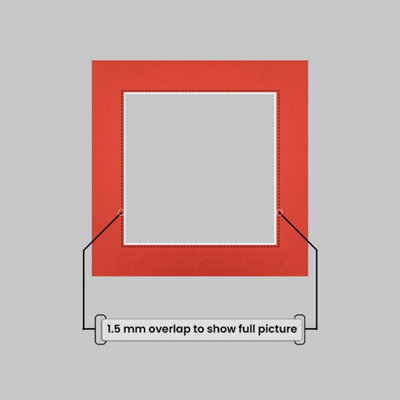 AK Frames 8x8 Poppy Red Picture Mounts to Fit 6x6 Aperture Size - Mount ...