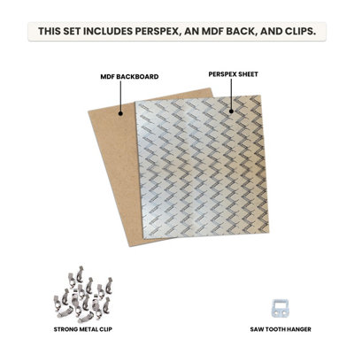 AK Frames 90X90CM Frameless Clip Frame with Shatter-Resistant Perspex ...