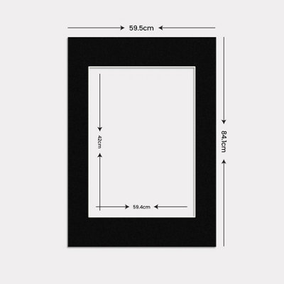 AK Frames A1 Black Picture Mounts to Fit A2 Aperture Size - Mount Board ...