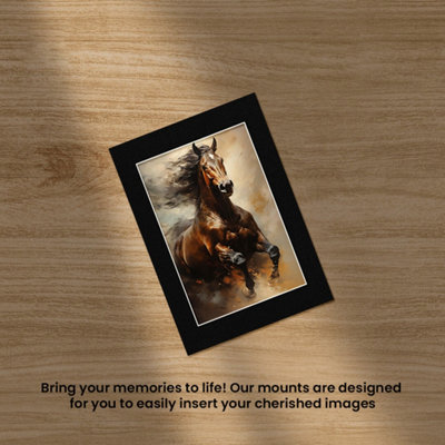 AK Frames A4 Black Picture Mounts to Fit 9x6 Aperture Size - Mount ...
