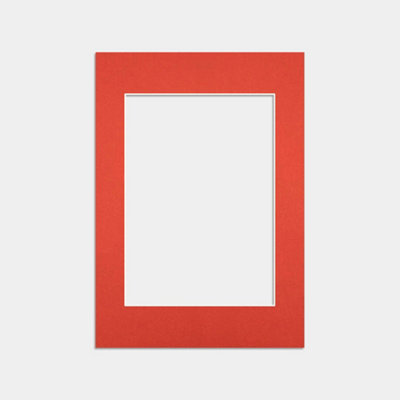 AK Frames A5 Poppy Red Picture Mounts to Fit A6 Aperture Size - Mount ...
