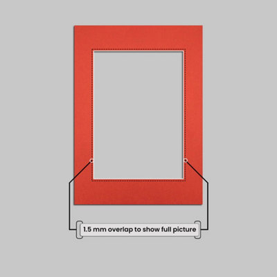 AK Frames A5 Poppy Red Picture Mounts to Fit A6 Aperture Size - Mount ...