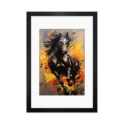 AK Frames BLACK 100x70CM Frame with 90x60CM Mount and Perspex Front