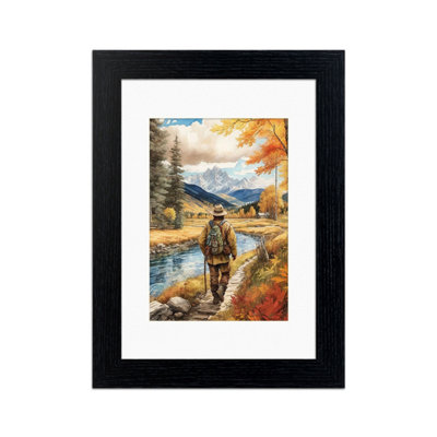 AK FRAMES BLACK 6X4 FRAME WITH 4X3 MOUNT AND PERSPEX FRONT