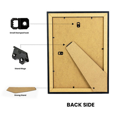 AK FRAMES BLACK 6X4 FRAME WITH 4X3 MOUNT AND PERSPEX FRONT