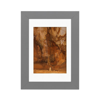 AK Frames Dark Grey 7x5 Frame with 6x4 Mount and Perspex Front