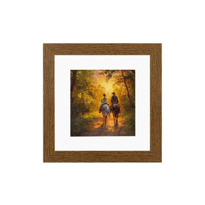 AK Frames Dark Oak 60x60CM Frame with 40x40 Mount and Perspex Front