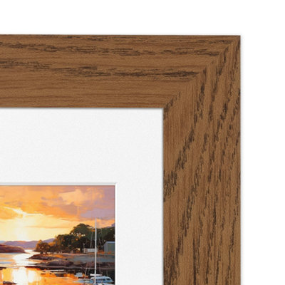 AK Frames Dark Oak 6x6 Frame with 4x4 Mount and Perspex Front