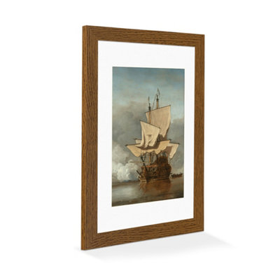 AK Frames Dark Oak A4 Frame with A5 Mount and Perspex Front