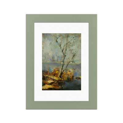 AK Frames Green 9x7 Frame with 6x4 Mount and Perspex Front