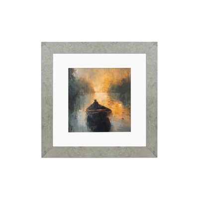AK Frames Grey Marble 60x60CM Frame with 40x40 Mount and Perspex Front
