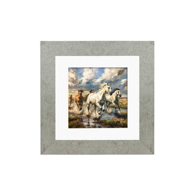 AK Frames Grey Marble 6x6 Frame with 4x4 Mount and Perspex Front