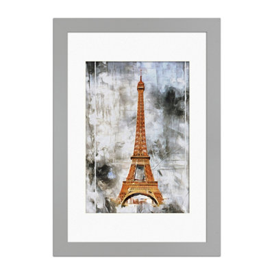 AK Frames Light Grey 40x50CM Frame with 40x30CM Mount and Perspex Front