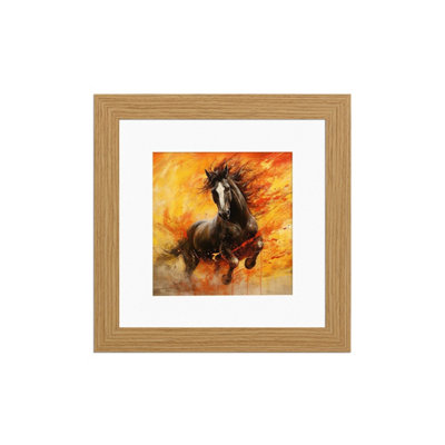AK Frames Light Oak 60x60CM Frame with 40x40 Mount and Perspex Front