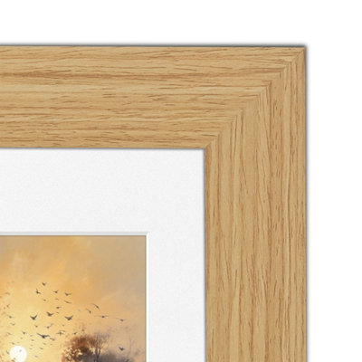 AK Frames Light Oak A4 Frame with A5 Mount and Perspex Front