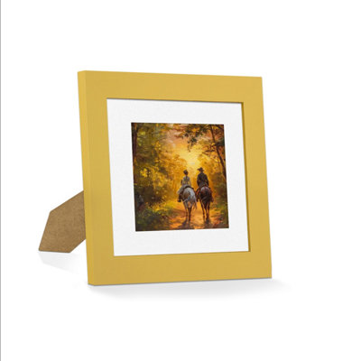 AK Frames Matte Yellow 6x6 Frame with 4x4 Mount and Perspex Front