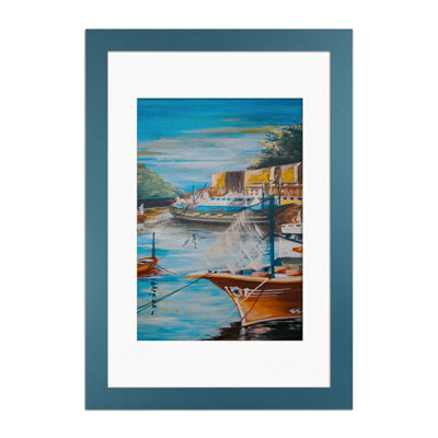 AK Frames Navy Blue 40x50CM Frame with 40x30CM Mount and Perspex Front