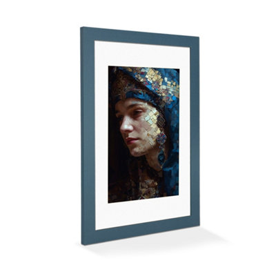 AK Frames Navy Blue A4 Frame with A5 Mount and Perspex Front