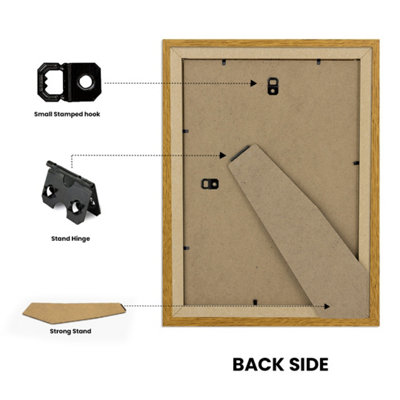 AK Frames Oak 12x8 Frame with 10x6 Mount and Perspex Front