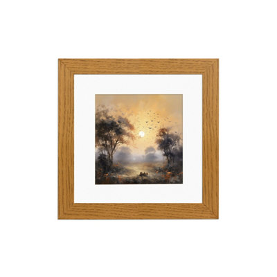 AK Frames OAK 60x60CM Frame with 40x40 Mount and Perspex Front