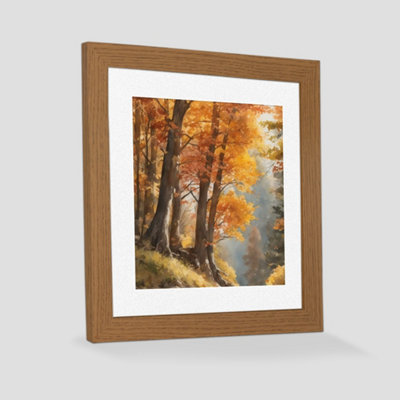 AK Frames OAK 60x60CM Frame with 40x40 Mount and Perspex Front