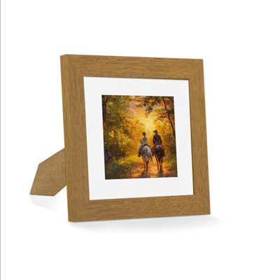AK Frames Oak 8x8 Frame with 5x5 Mount and Perspex Front
