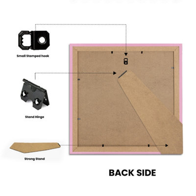 AK Frames Pink 12x12 Frame with 10x10 Mount and Perspex Front