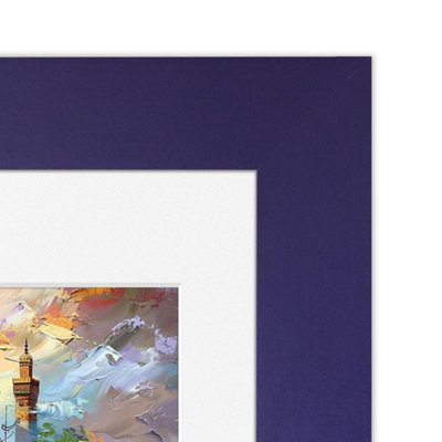 AK Frames Purple 7x5 Frame with 6x4 Mount and Perspex Front