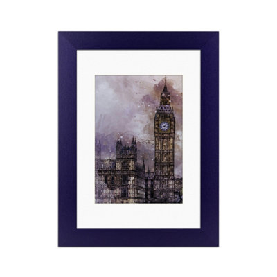 AK Frames Purple 9x7 Frame with 6x4 Mount and Perspex Front