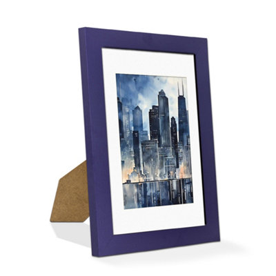 AK Frames Purple 9x7 Frame with 6x4 Mount and Perspex Front