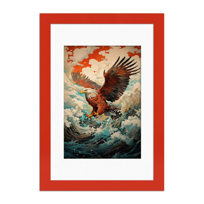 AK Frames RED 20x16 Frame with 15x10 Mount and Perspex Front