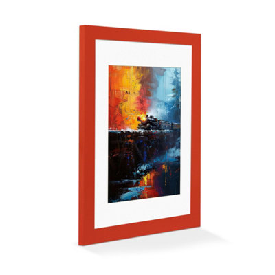 AK Frames RED 20x16 Frame with 15x10 Mount and Perspex Front