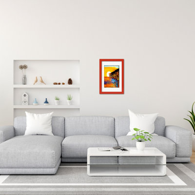 AK Frames RED 20x16 Frame with 15x10 Mount and Perspex Front