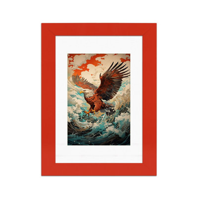 AK Frames Red 6x4 Frame with 4x3 Mount and Perspex Front